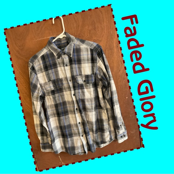 Faded Glory | Tops | Faded Glory Vintage Style Flannel Shirt | Poshmark